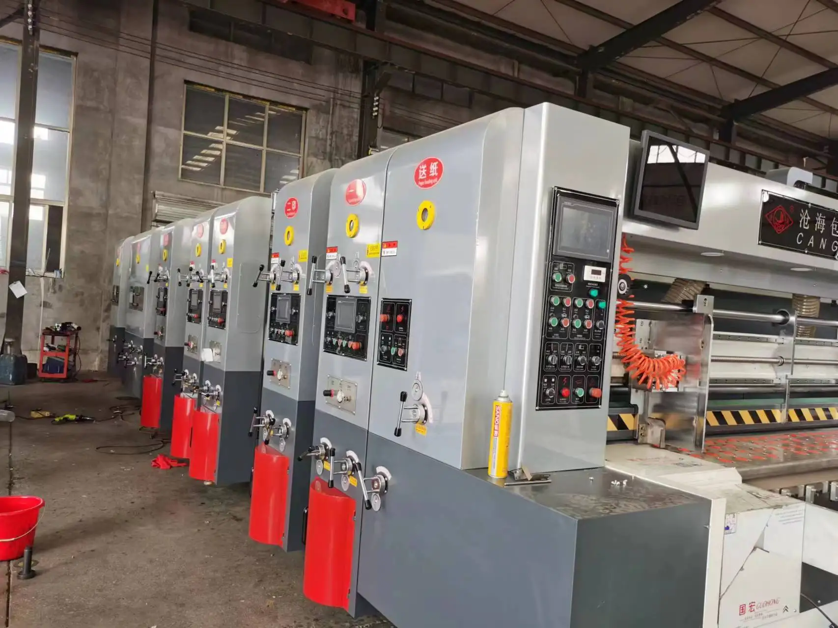 2color Corrugated Carton Printer Slotter Rotary Die Cutter Machine ...