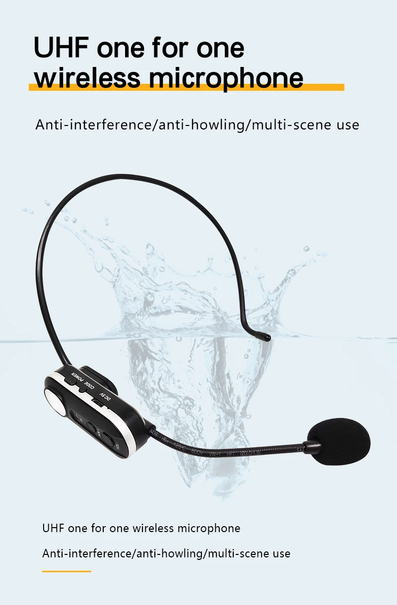 Wireless Head Mic System 2 in 1 - Portable & Noise Cancelling