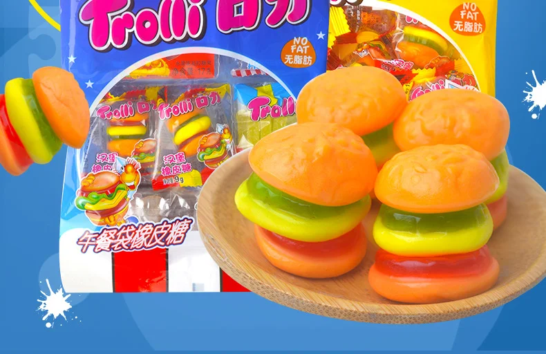Wholesale Germany Brand Soft Candy Gummy Candy Hamburger Shaped Sweets ...