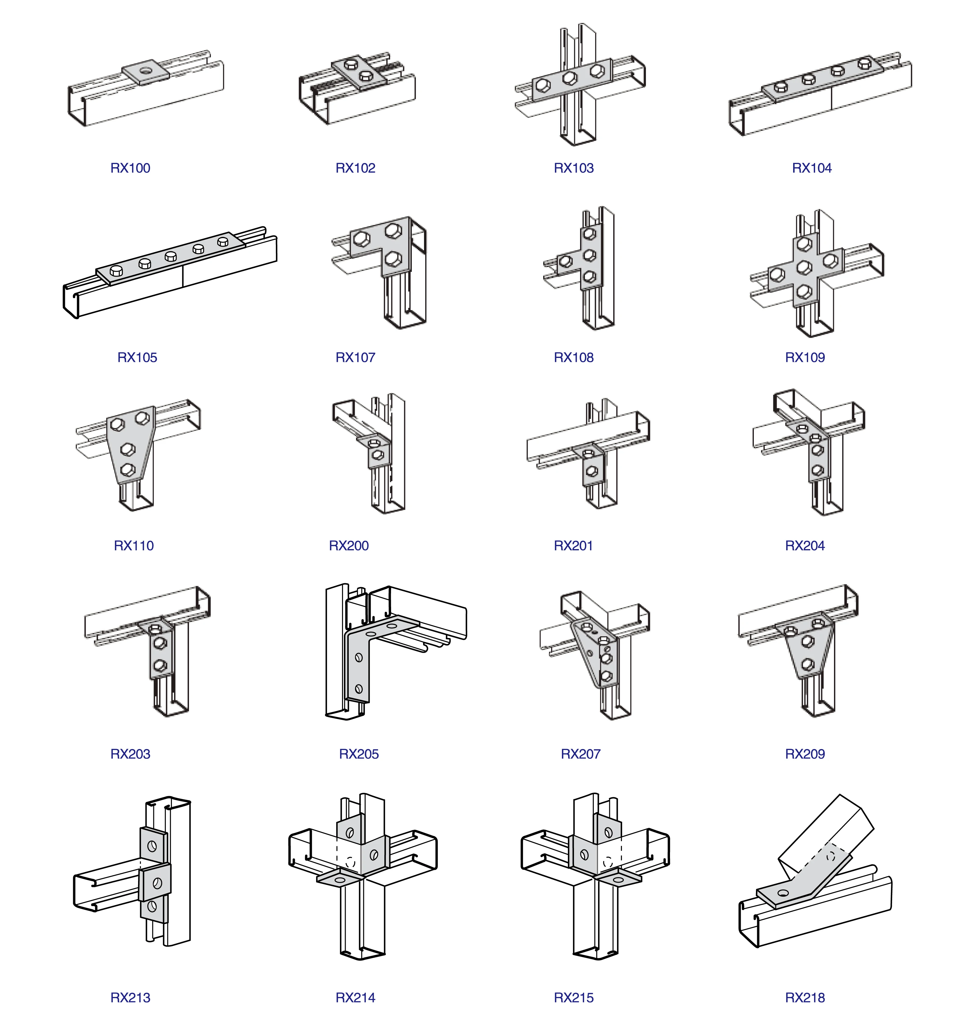 TF401 U Shape Offset Tee Bracket - Easy Fixing for 41x21mm Channel