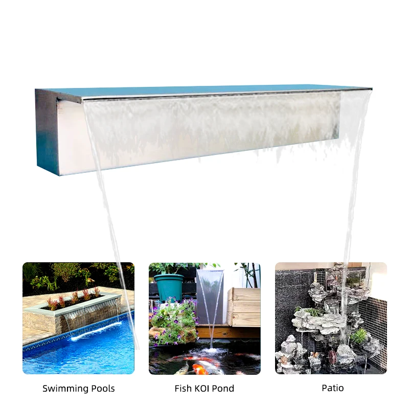 Water Cascade Swimming Pool Spa Waterfall Fountain Water Cascade Wall ...