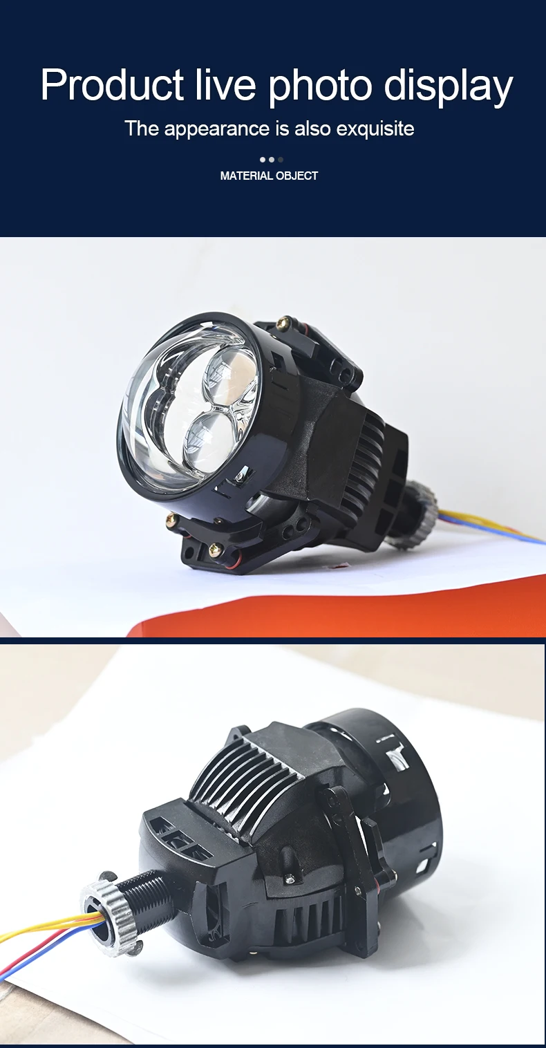 Automotive Bi Led Lenses 3 Inch Dual Laser H4 H7 Lens Headlights ...