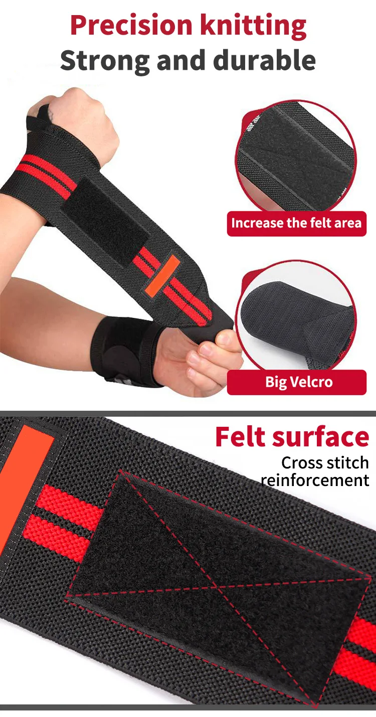 Customize Logo Breathable Color Gym Wrist Wraps Heavy Duty Material ...