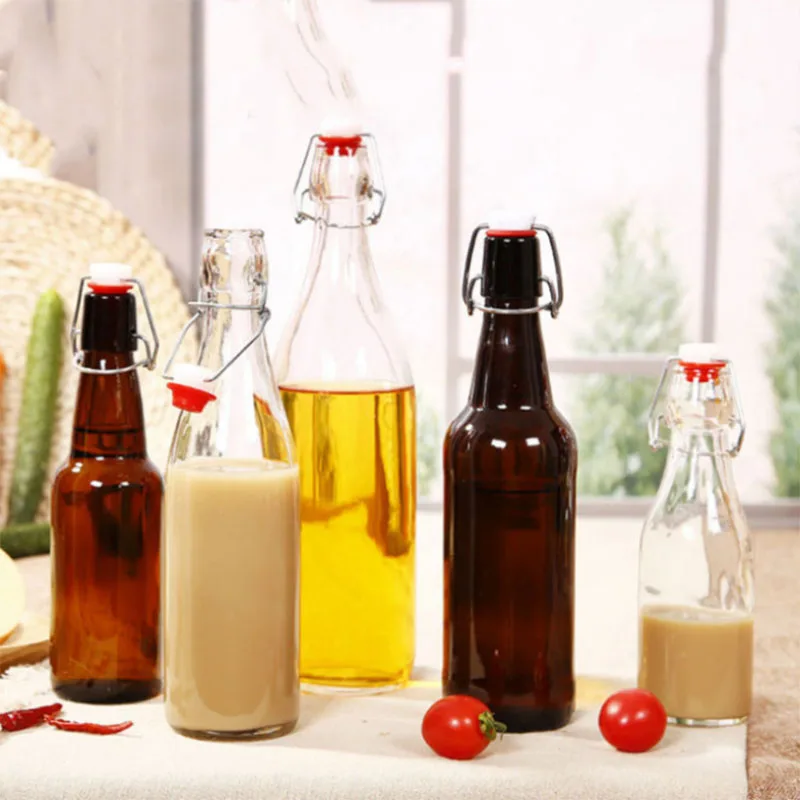 Thick Explosion-proof Glass Beer Empty Bottle Brown Opaque Glass Beer ...