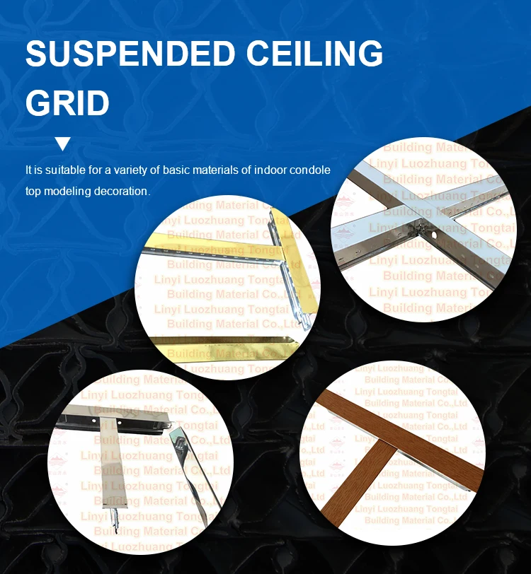 Ceiling Grids Components Suspended T Bar Main Tee Cross Tee Flat T 24 ...