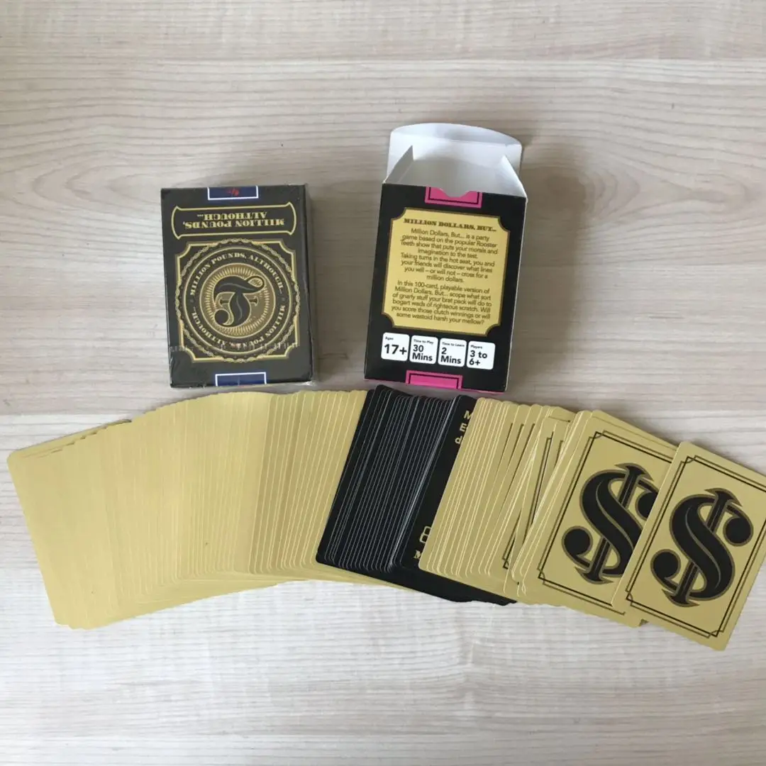 Custom Full Color Card Games Board Game With Box Black Core Paper ...