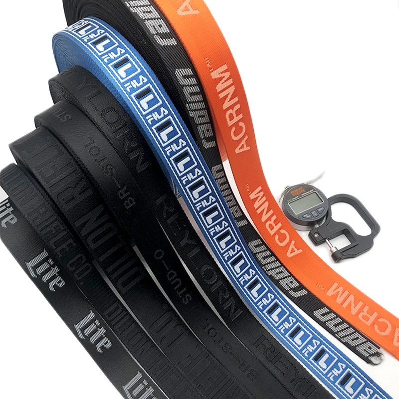 Custom Logo Nylon Jacquard Webbing Straps for Backpacks