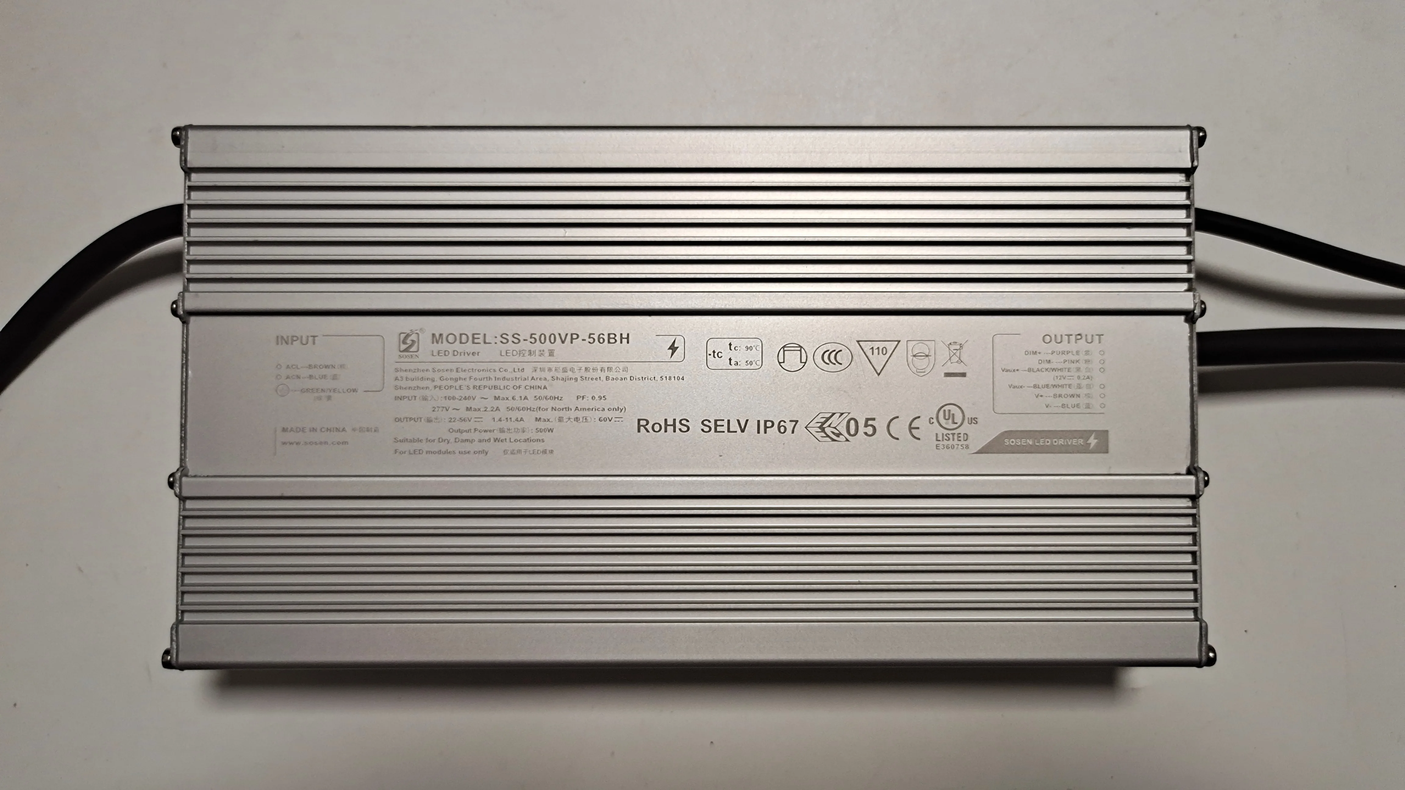 Programmable Sosen Driver 0-10vpwm Dimming Ss240vp56bh Ss320vp56bh ...