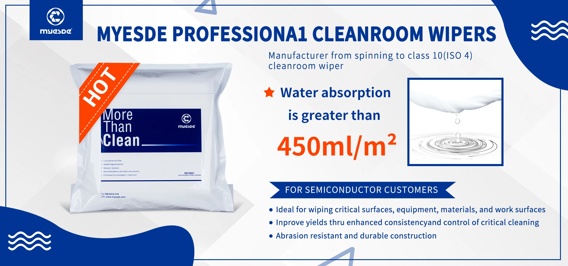 Wholesale 1000 Series Cleanroom Wiper 100% Polyester Dry Cloth ...