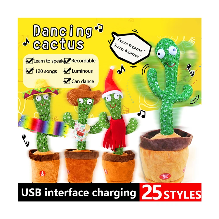 Dancing Cactus Toy Talking Repeat Singing Sunny Cactus Toy Sunny The ...