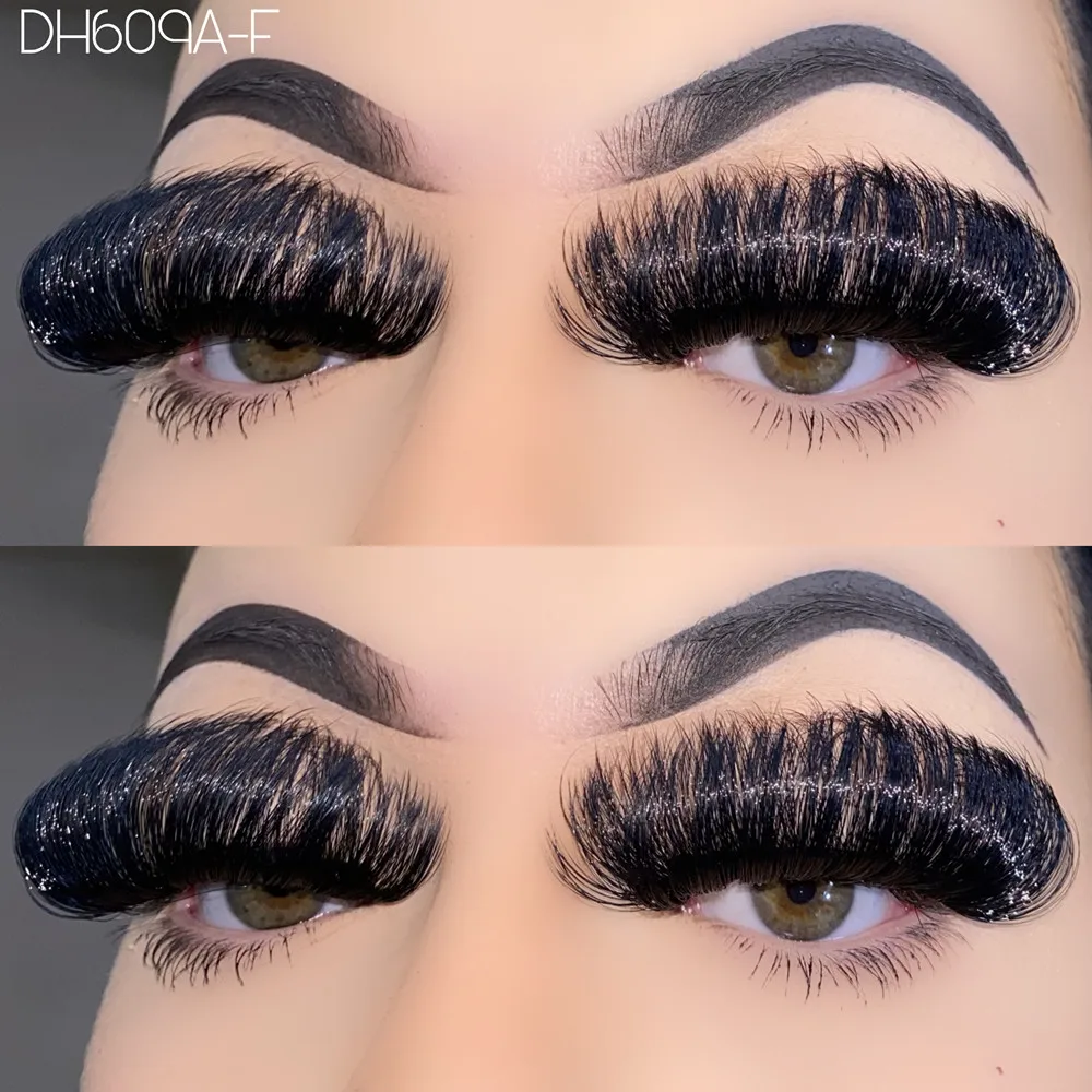 Russian Strip Eyelashes Fluffy d Curl Full Strip Eyelashes Faux Mink ...