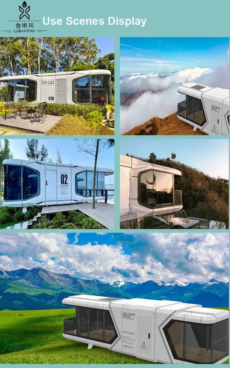 Prefabricated Luxury Expandable House Capsule House Commercial Space ...