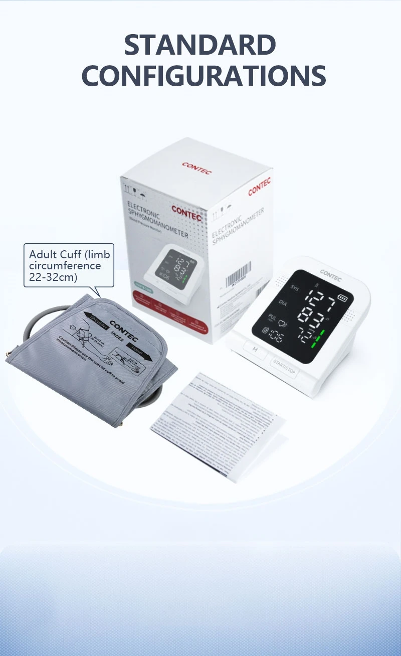 CONTEC08C LED Blood Pressure Monitor - Portable & Accurate