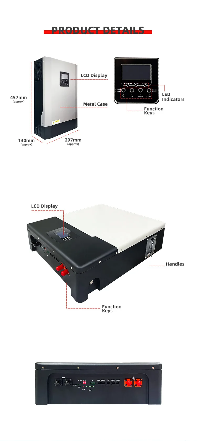 Rack-Mounted Lithium Ion Battery 5kwh 10kwh 48v 100ah 200ah 51.2v ...