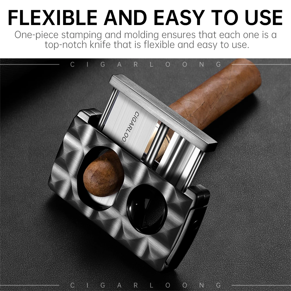 Luxury Multifunctional Stainless Steel Cigar Cutter Vintage V-Cut and ...