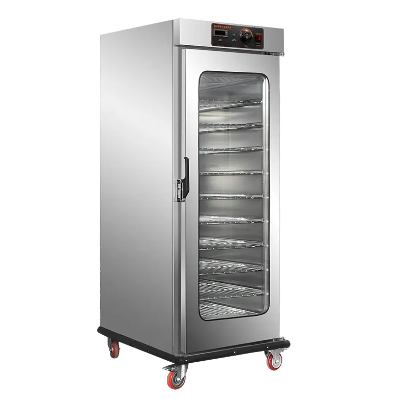 Hotel Mobile Food Warmer Carts - Single Door Stainless Steel