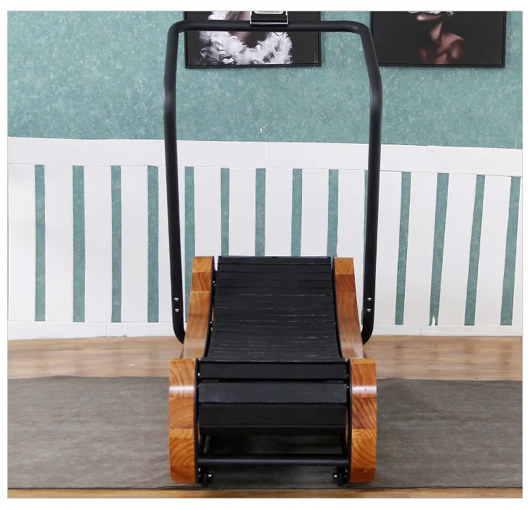 Grassfit-treadmill: Non Electric, Wooden Curved Treadmill