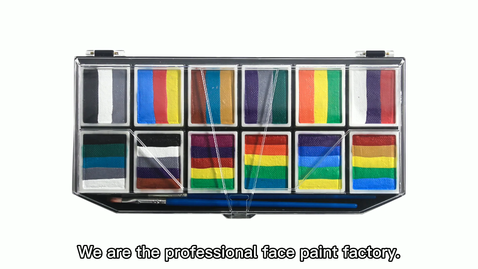 12 Colors Halloween Face Painting Palette Professional Facepainting ...