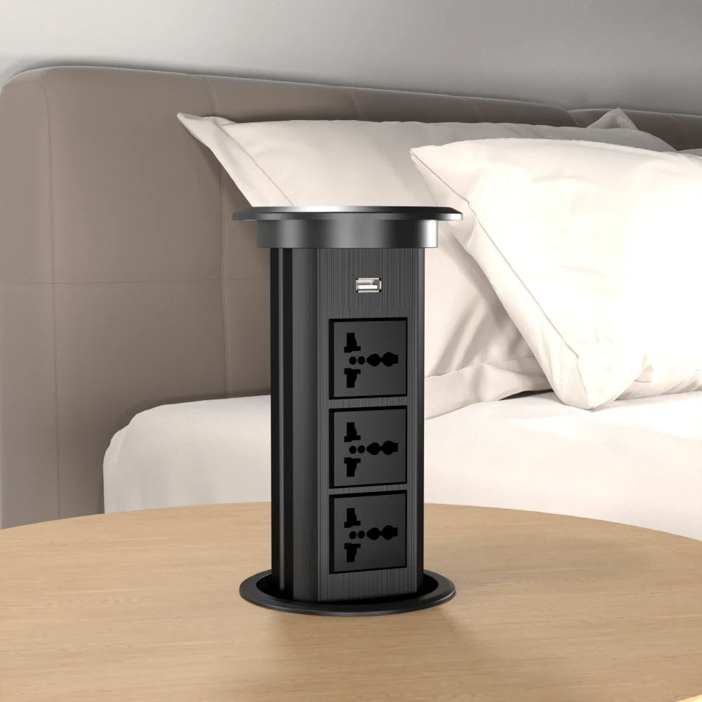 Smart Home Motorized Pop up Socket Kitchen Pop up Outlet Hidden Pop up ...