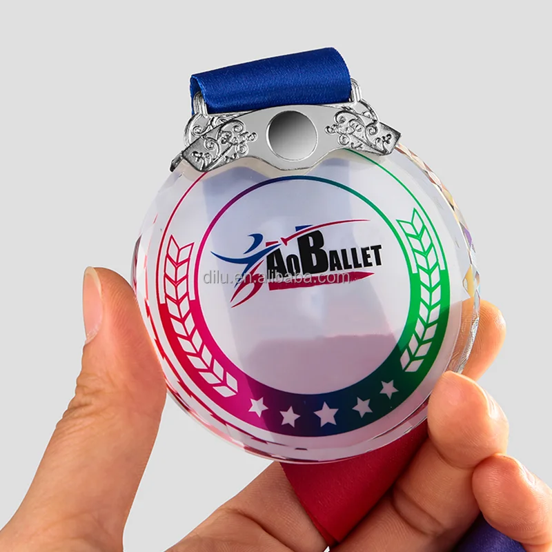 DIY Custom Crystal Medal Trophy - Personalised Glass Award