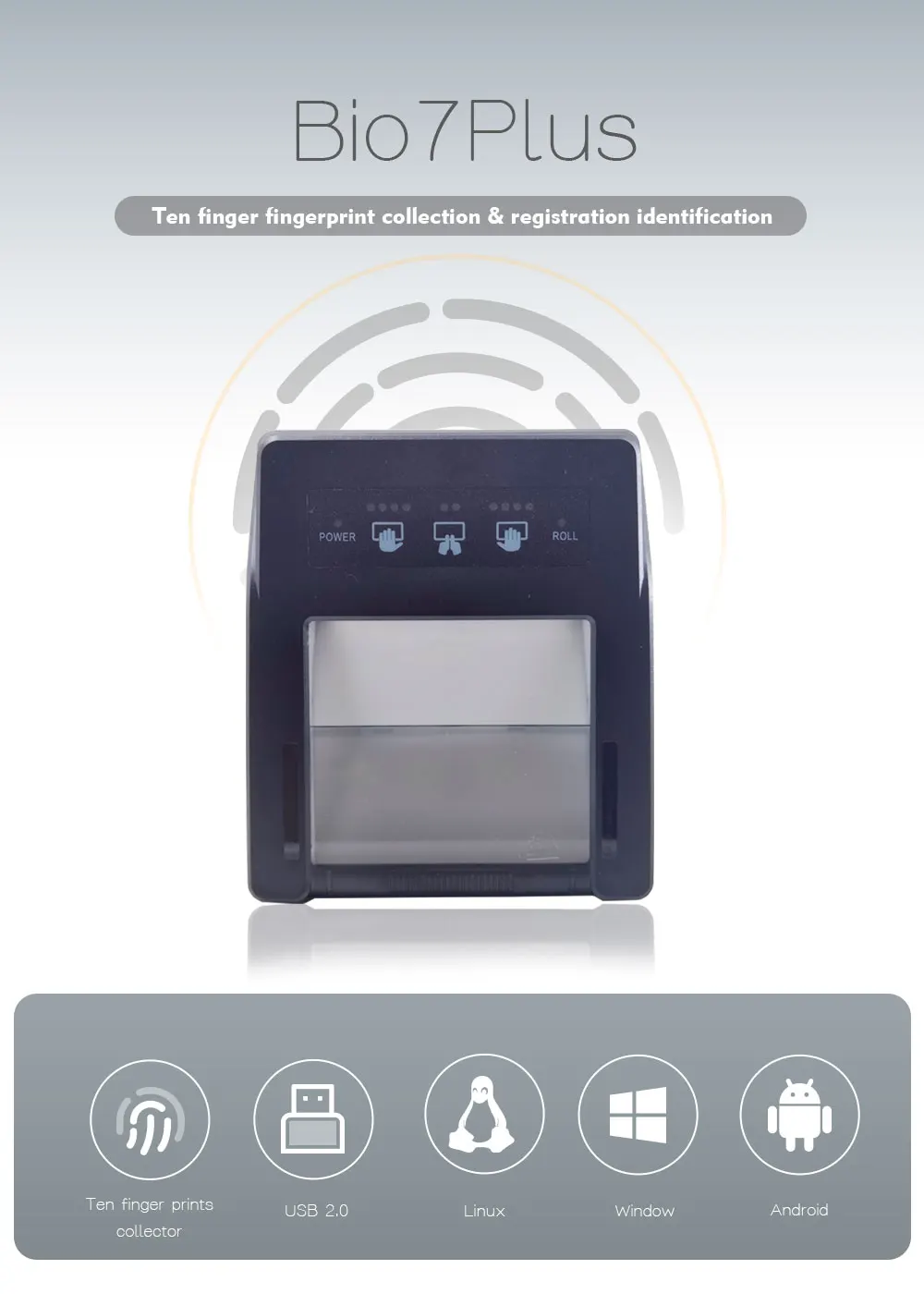 Hfsecurity Bio7plus 4 4 2 Fingerprint Scanner Ten Fingers Windows ...