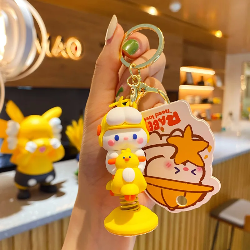 2023 PVC Cartoon Lili and Lala Pendant Keychain 3D Cute Cartoon ...