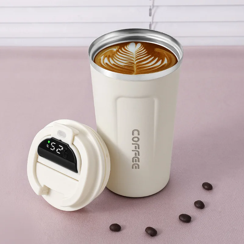 Smart Coffee Mugs - Insulated Thermos with Temperature Display