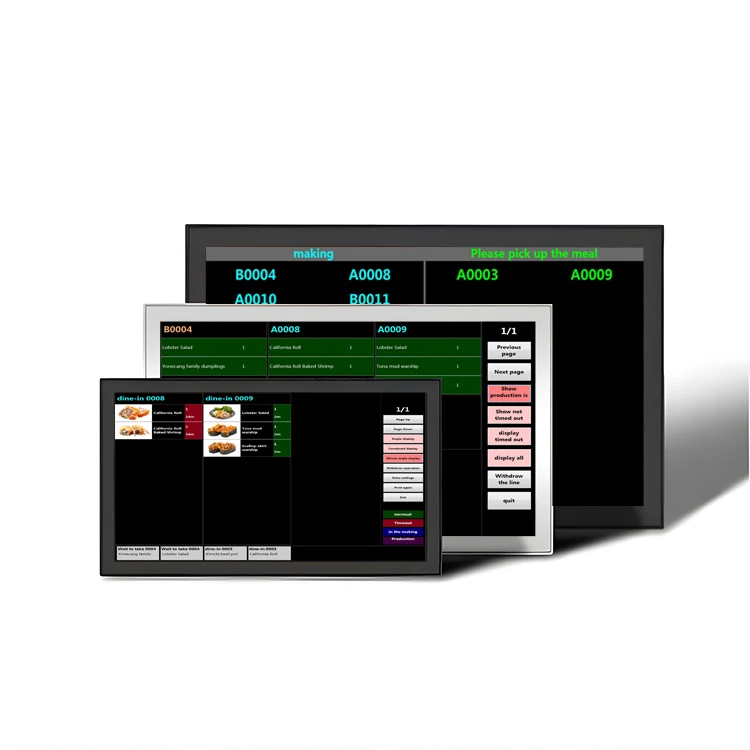 Restaurant Kitchen Display System Kds 13.3 15.6 17 19 21.5 Inch Windows ...