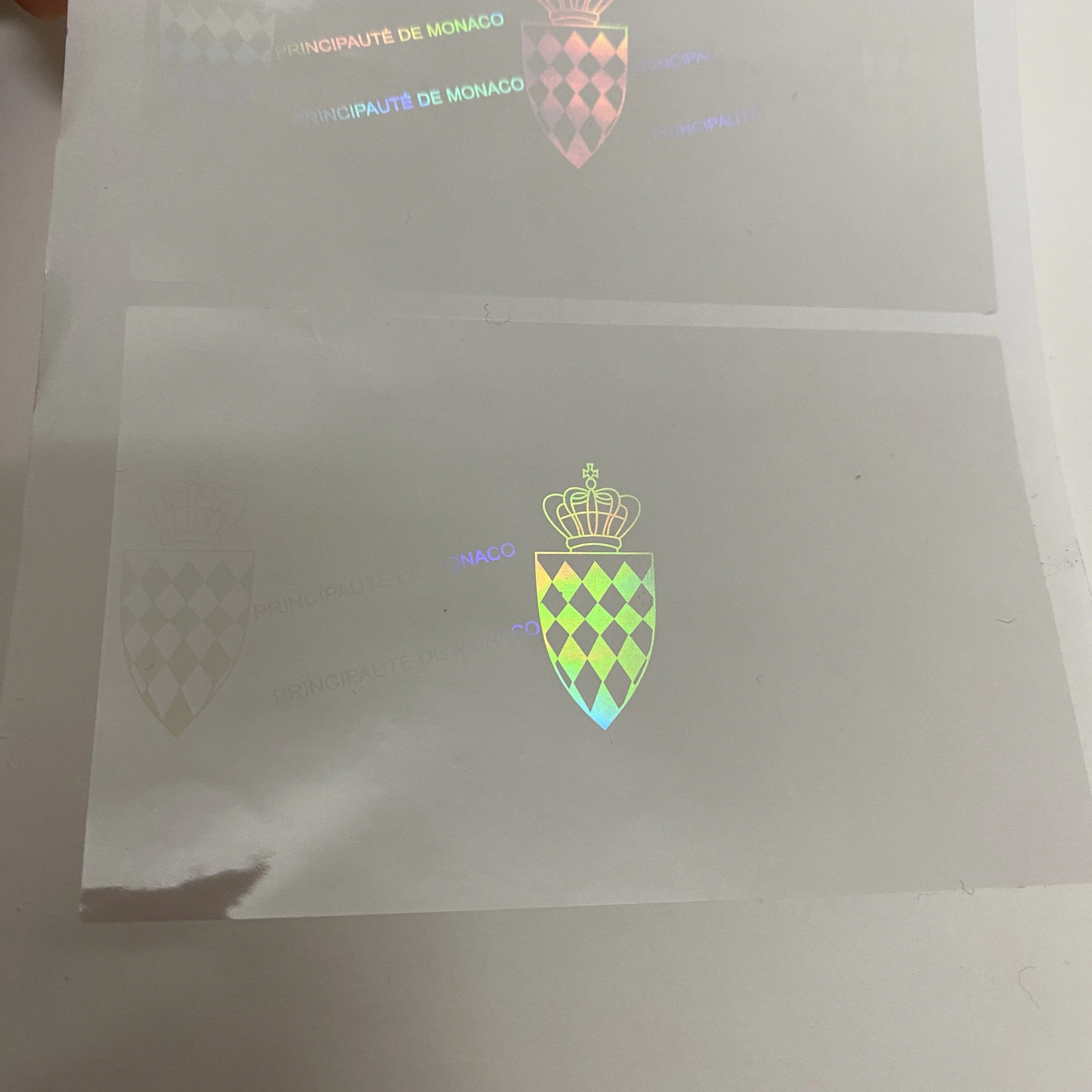 Anti-fake Transparent Hologram for ID Card - LIDUN HC-0307-07