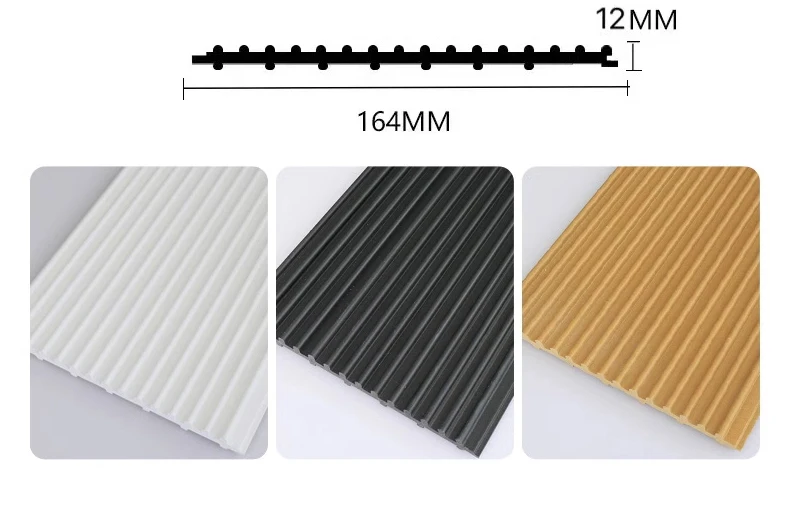 Waterproof Seamless Wpc Wall Panel Coverings Fashion Decorative Fluted ...