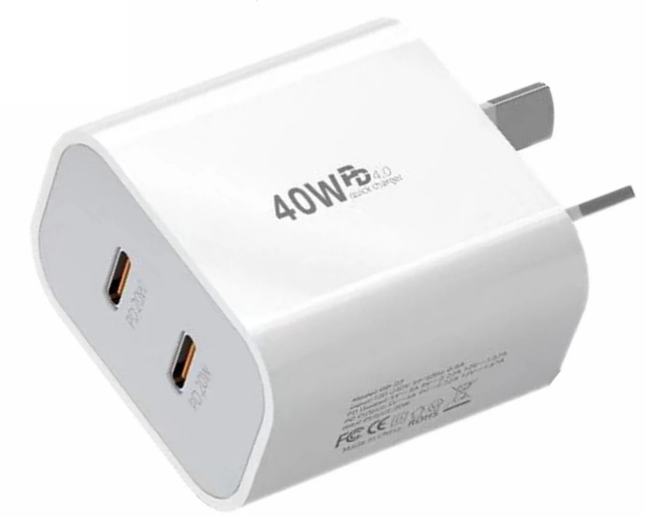 40W AU双usb-c PD壁式旅行充电器USB C型电源适配器| Alibaba.com