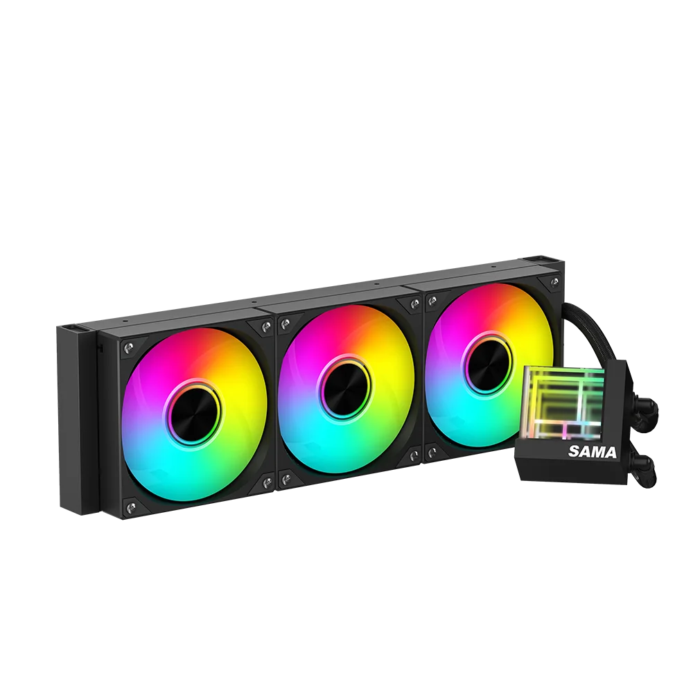 Sama New Design Hot Sales 240mm Liquid Cooler Temperature Display Water ...