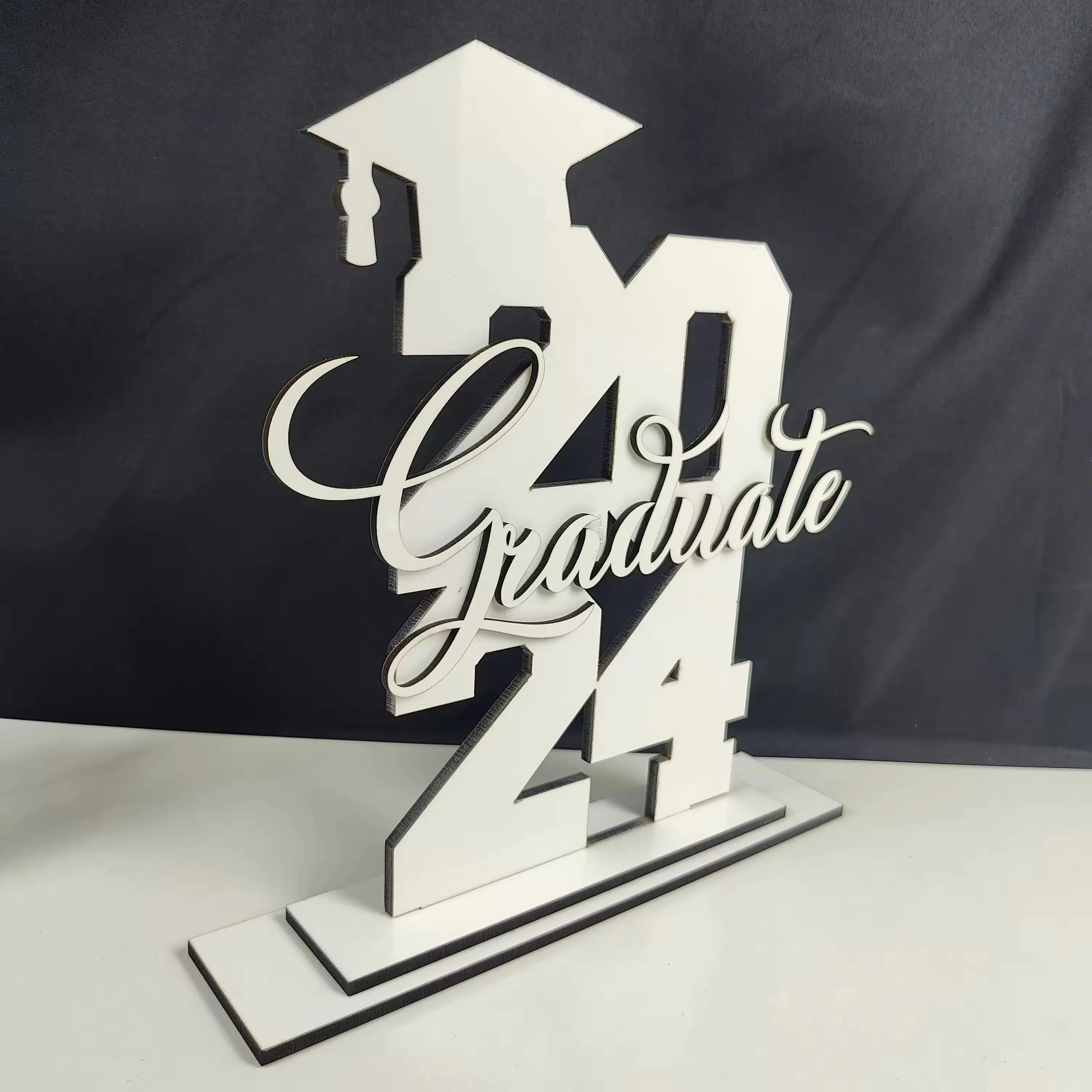 Sublimation White Plain 2024 Graduation MDF Blanks Photo Frames for ...