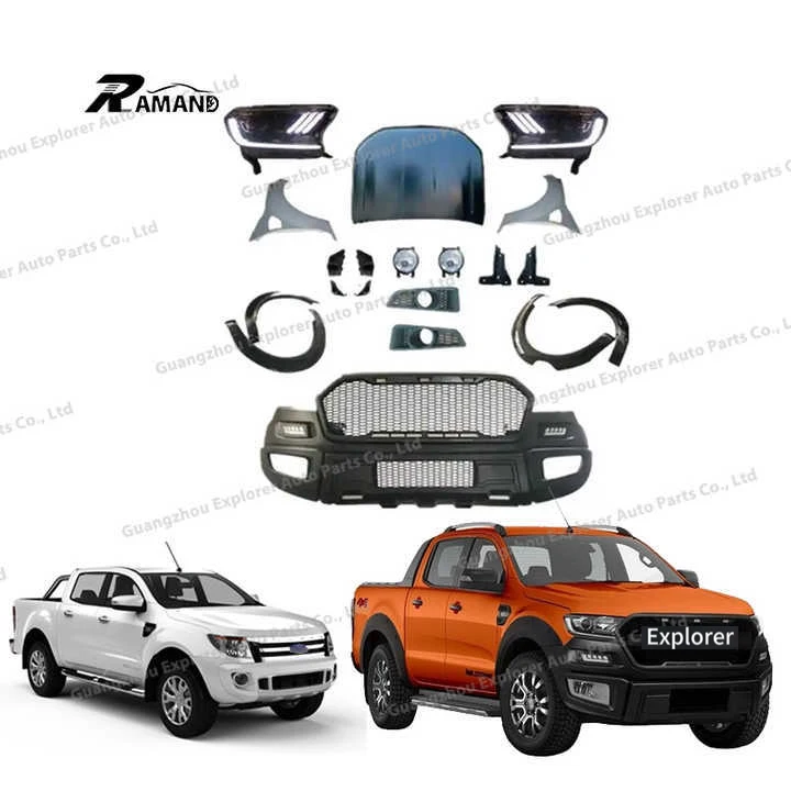 Front Bumper Upgrade Kit For Ranger T6 To Raptor Facelift Accessories ...