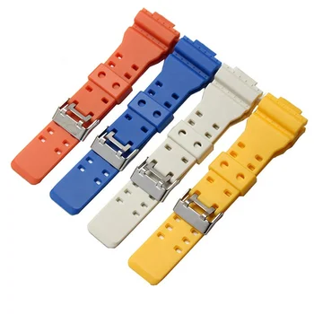 Wholesale 16mm Pure Color Plastic Watch Strap Resin Watch Band For G ...
