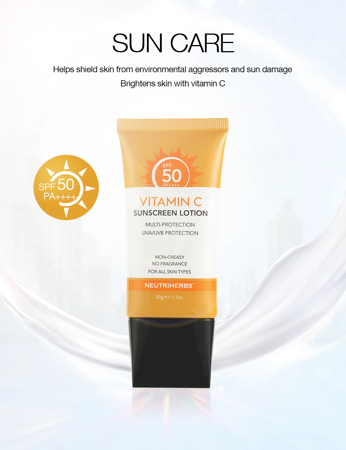 China Sunblock Prevent Sunburn Lotion SPF 50 - Natural