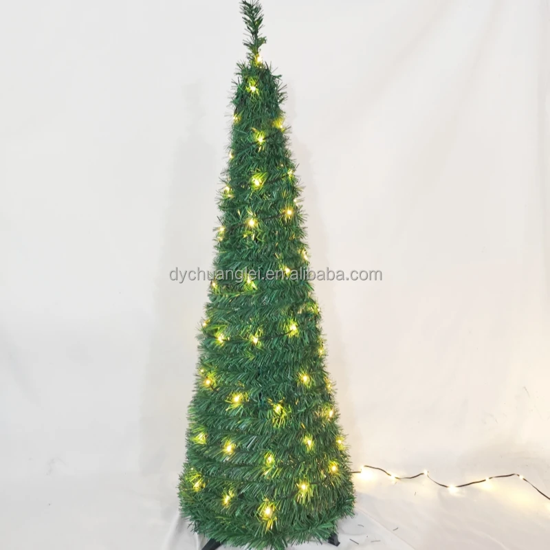 5 Ft Green Pvc Expandable Christmas Tree Artificial Christmas Tree ...