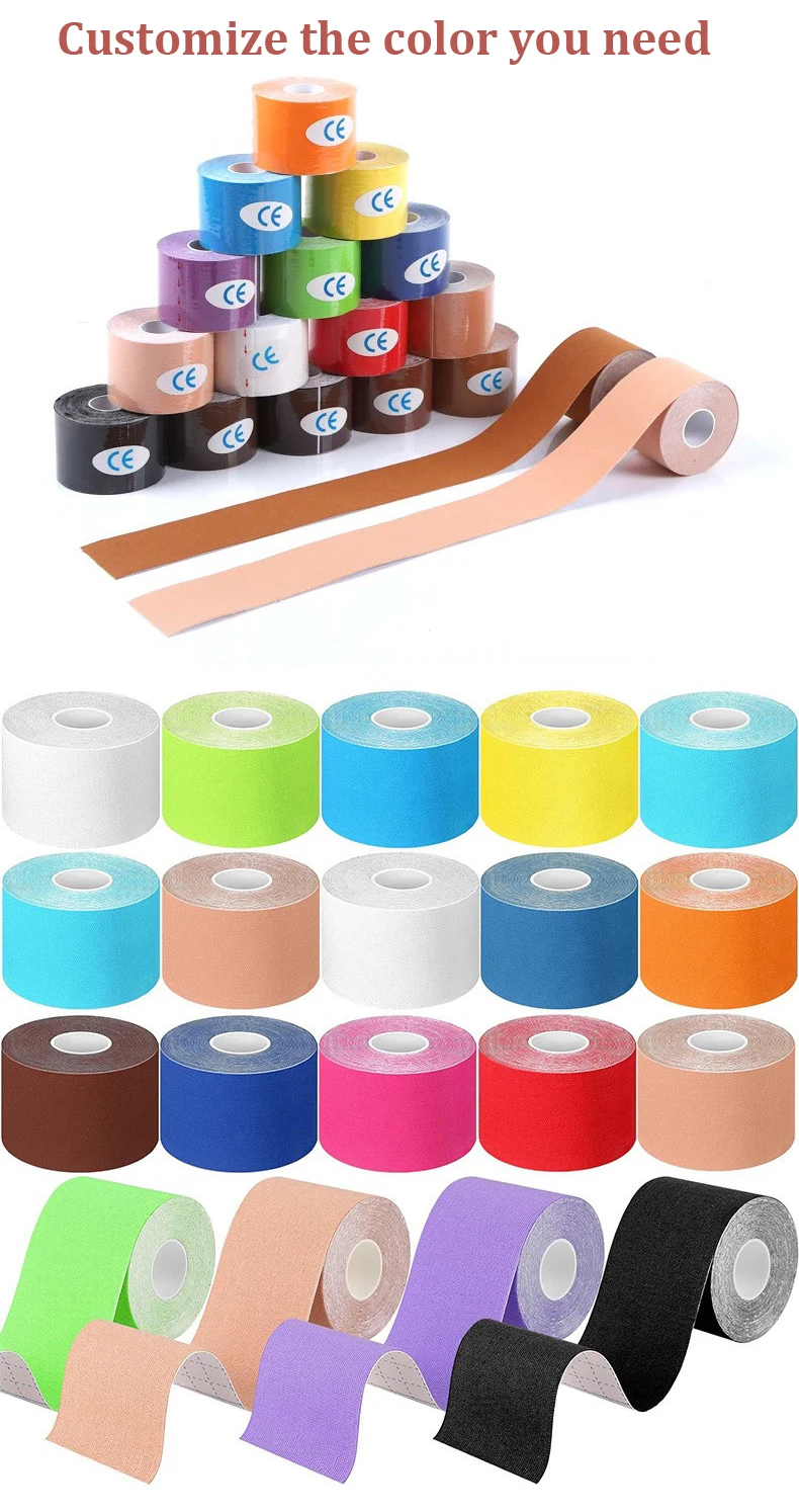 Rayon Black Customized Pre Cut Elastic 10cm Waterproof Sports Tapes ...