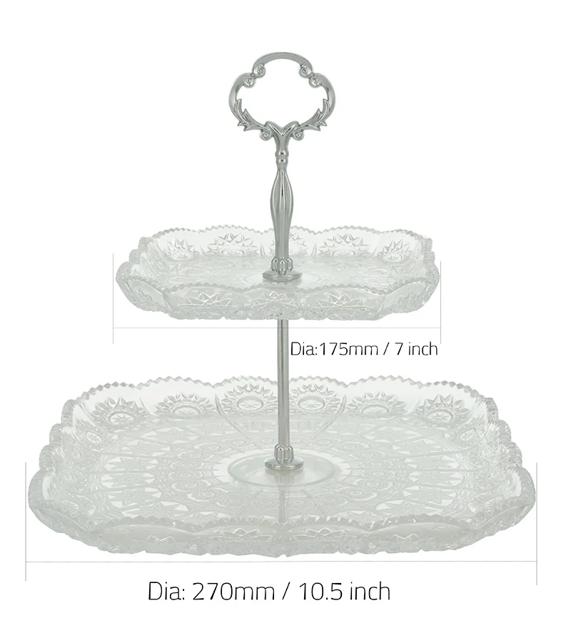 2 Layer Snack Food Desset Plate Set - Buy Glass Plate,Snake Plate ...