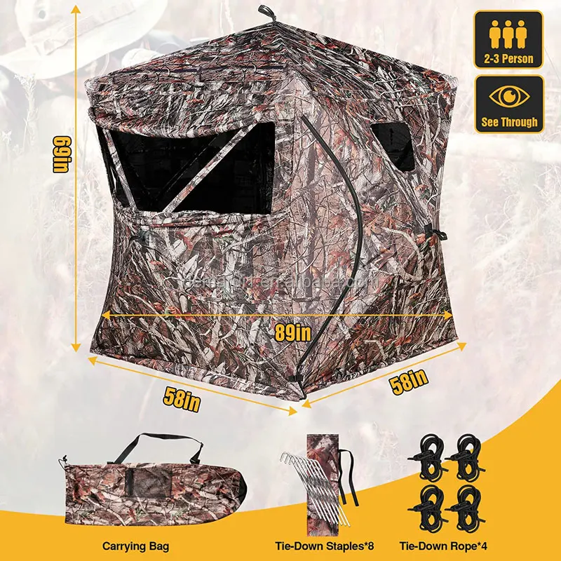 Outdoor See through Folding Camouflage Tent for Hunting