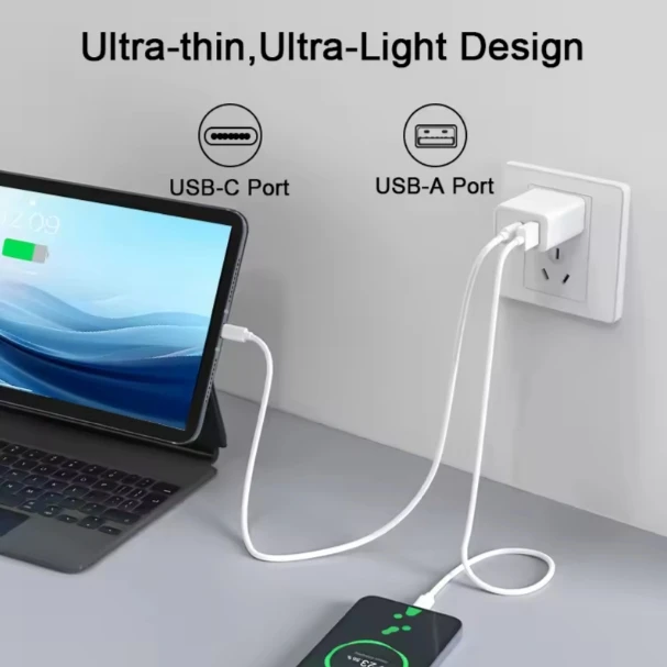 2 Port Pd Qc Qc3.0 Fast Quick Charging US Plug Usb Power Adapter 12w ...