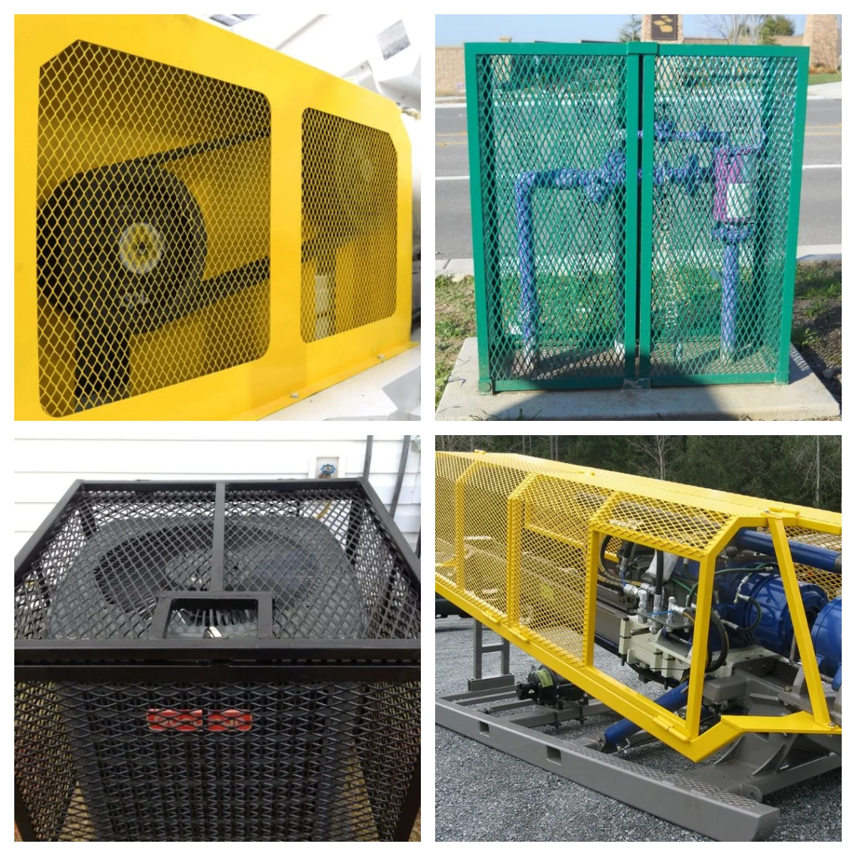 Powder Coated Steel Wire Mesh Industrial Machine Safety Guard Expanded ...