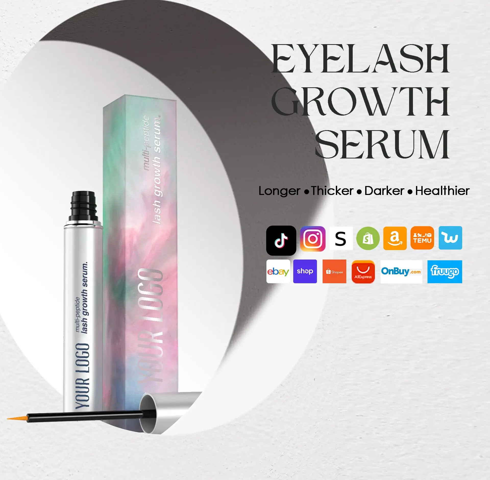 New Design Peptide Lash And Brow Serum Private Label Low Moq Eyelashes