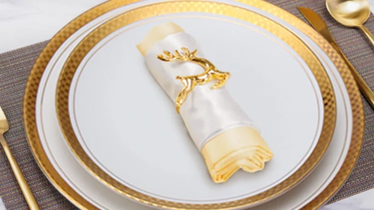 Luxury Royal Dubai Gold Rim Dinnerware Porcelain Dinner Serving Dishes ...