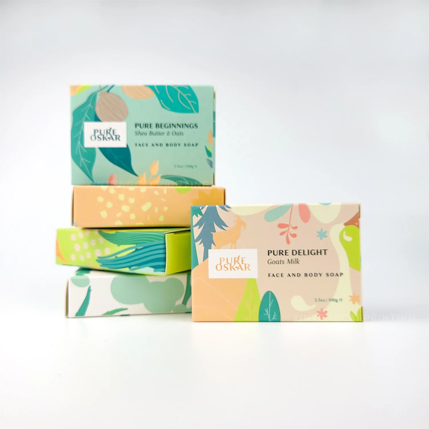 Recycled Handmade Soap Art Paper Box - Custom Printing