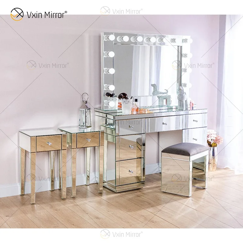 Modern Led Light Dressing Table Makeup Vanities Table Dresser Table ...