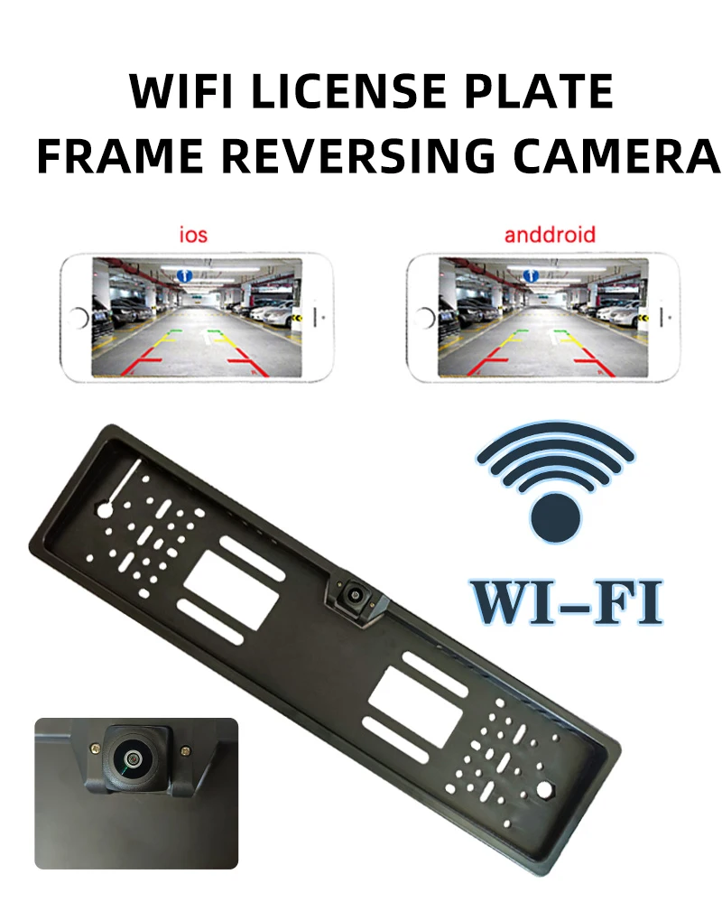 European License Plate Cover Wireless Wifi Reverse Camera,Car ...