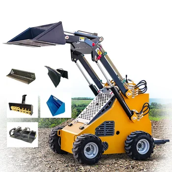 Chinese Mini Skid Steer Loader Wheel Crawler Front Loader With Track ...