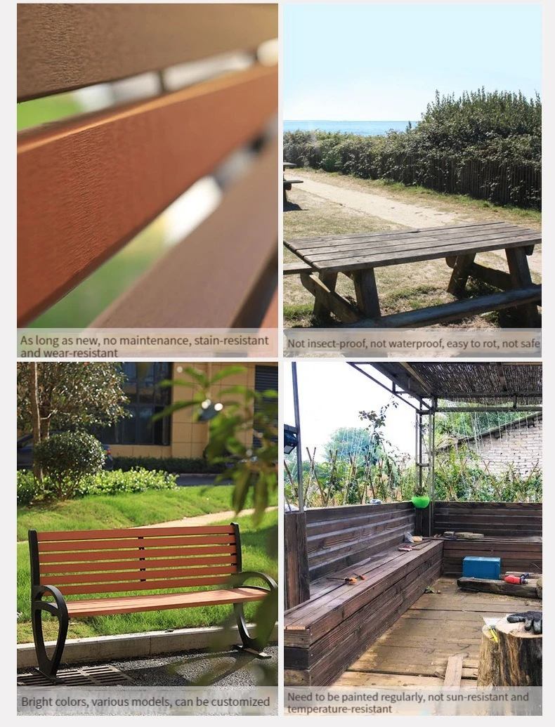 Eco-friendly Recycled Plastic WPC Bench Slats for Outdoor Furniture OEM