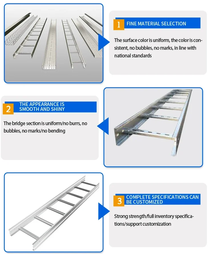 Aluminum Cable Ladder Type Tray Elbow Accessories Bending Steel Structure Hanging Stainless ...
